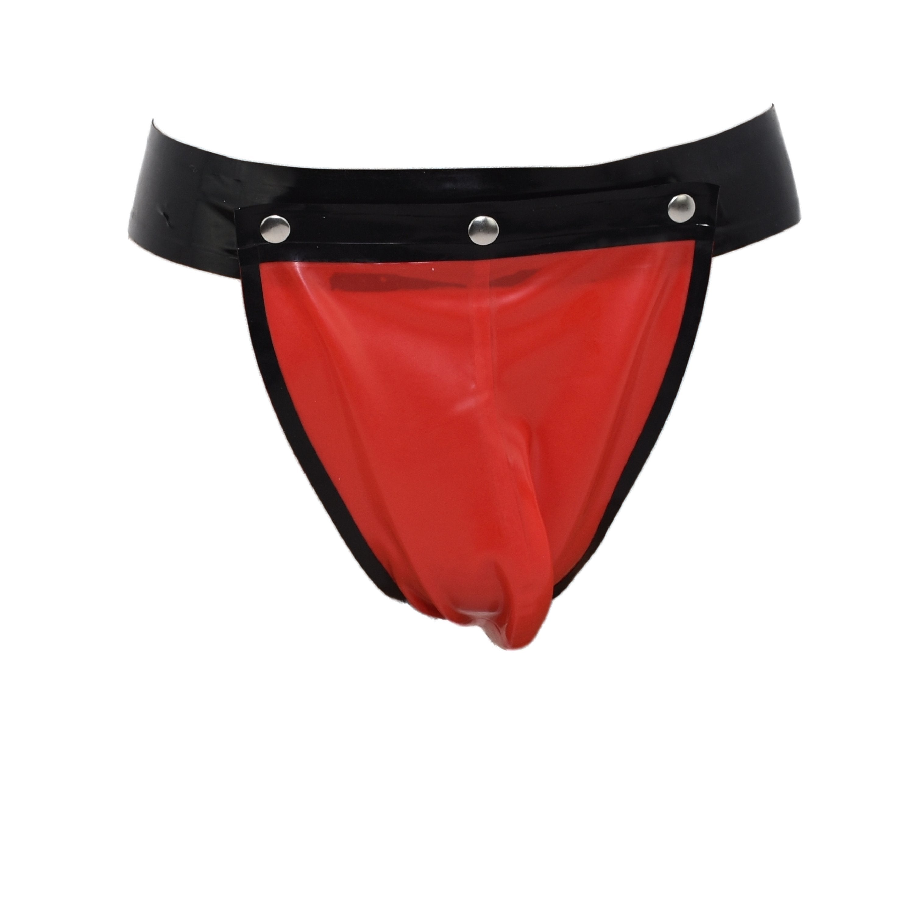 Latex String mit Druckknöpfen vorne zum öffnen