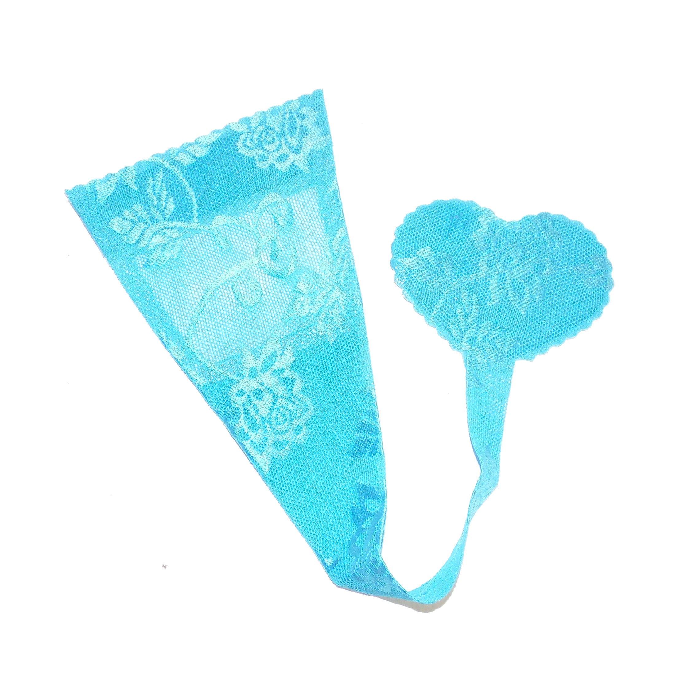 Invisible adhesive string heart shape