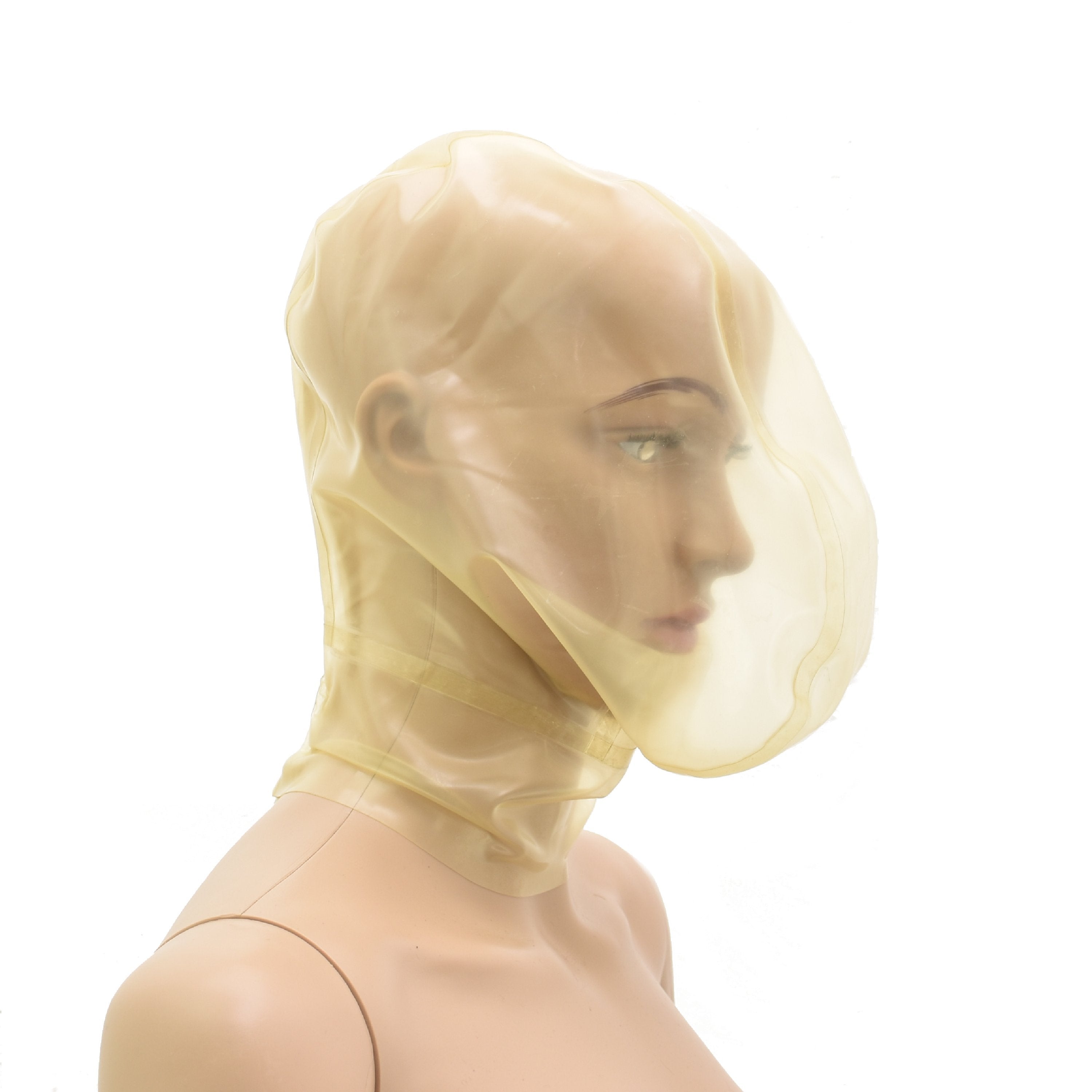 Latex Ballon-Maske Atemkontrolle transparent