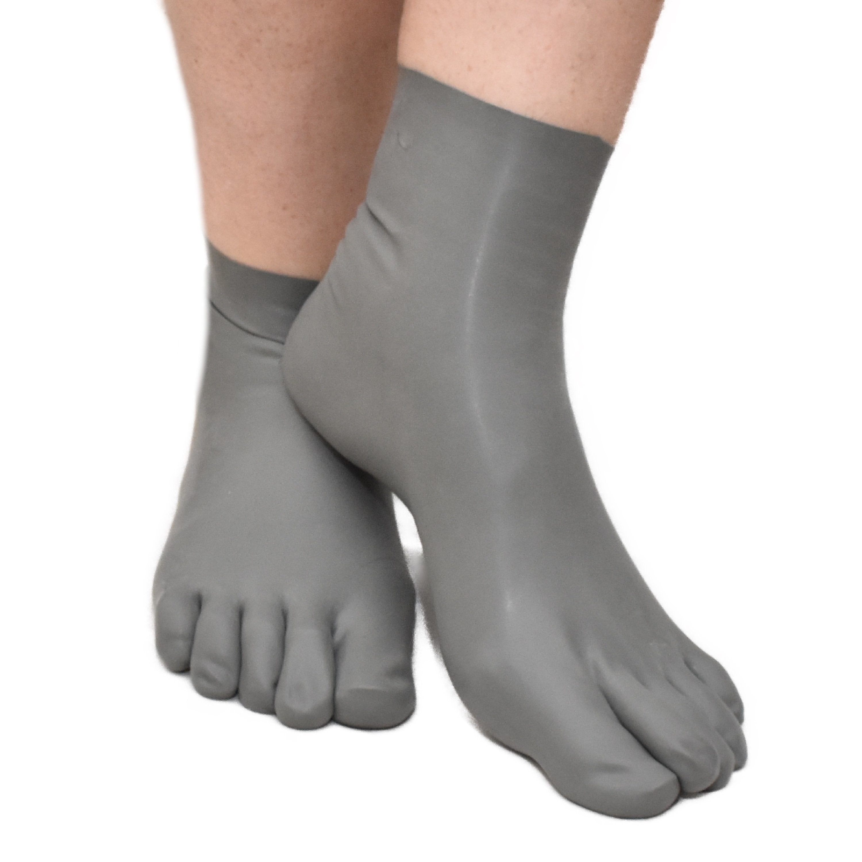 Latex socks gray
